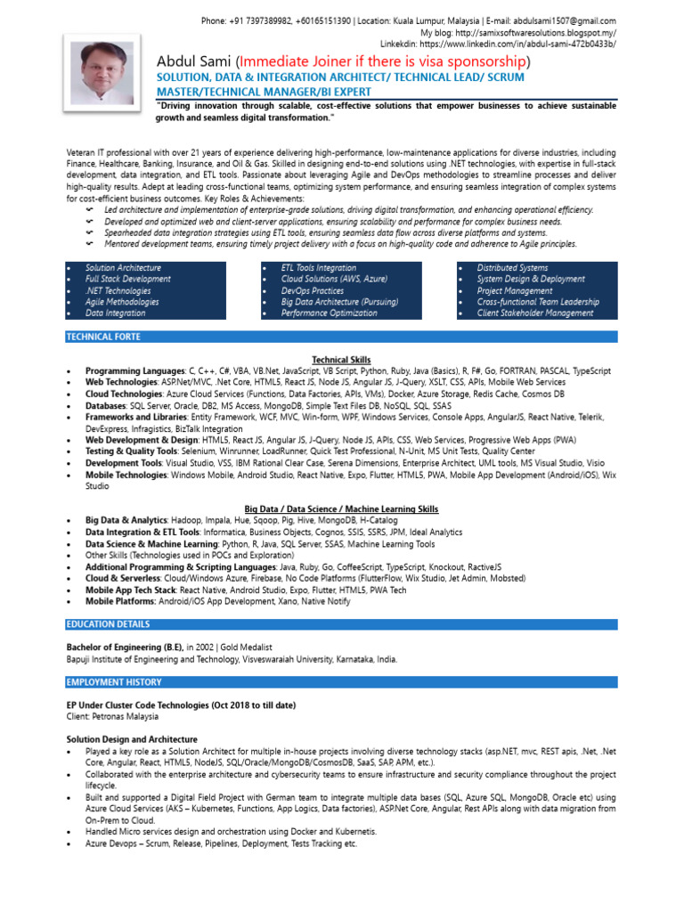 Naukri AbdulSami (20y 0m) | PDF | Ibm Db2 | Cloud Computing