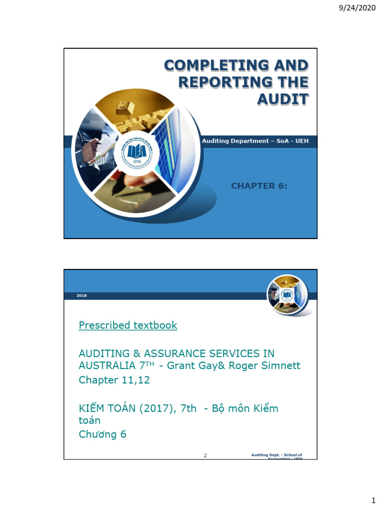 Chapter 6 - Audit Completion | PDF | Auditor's Report | Audit