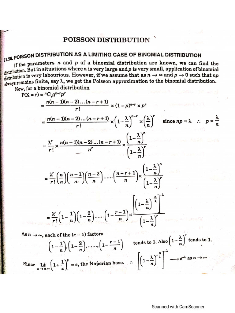 Poission Distribution | PDF