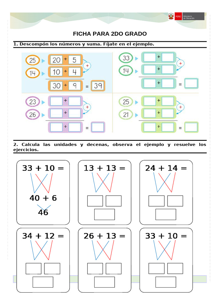 Fichas 2 Grado | PDF