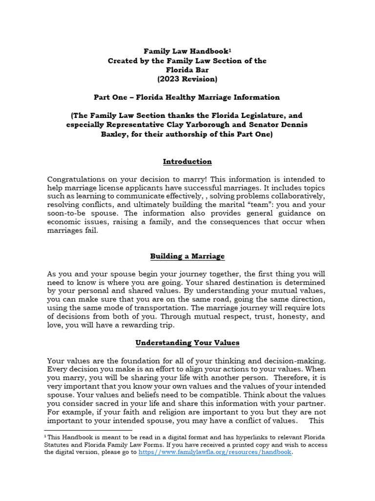 Florida Family Law: Marriage Guide | PDF | Alimony | Social Institutions