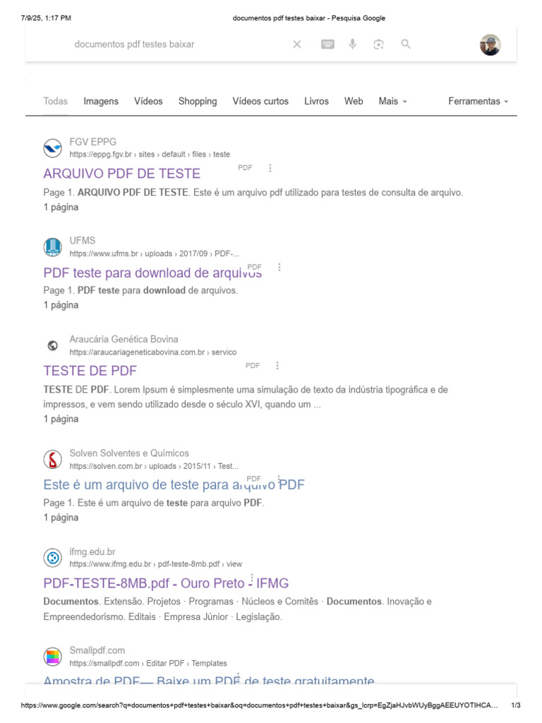 Arquivo PDF para Testes de Download | PDF | Informática | Programas
