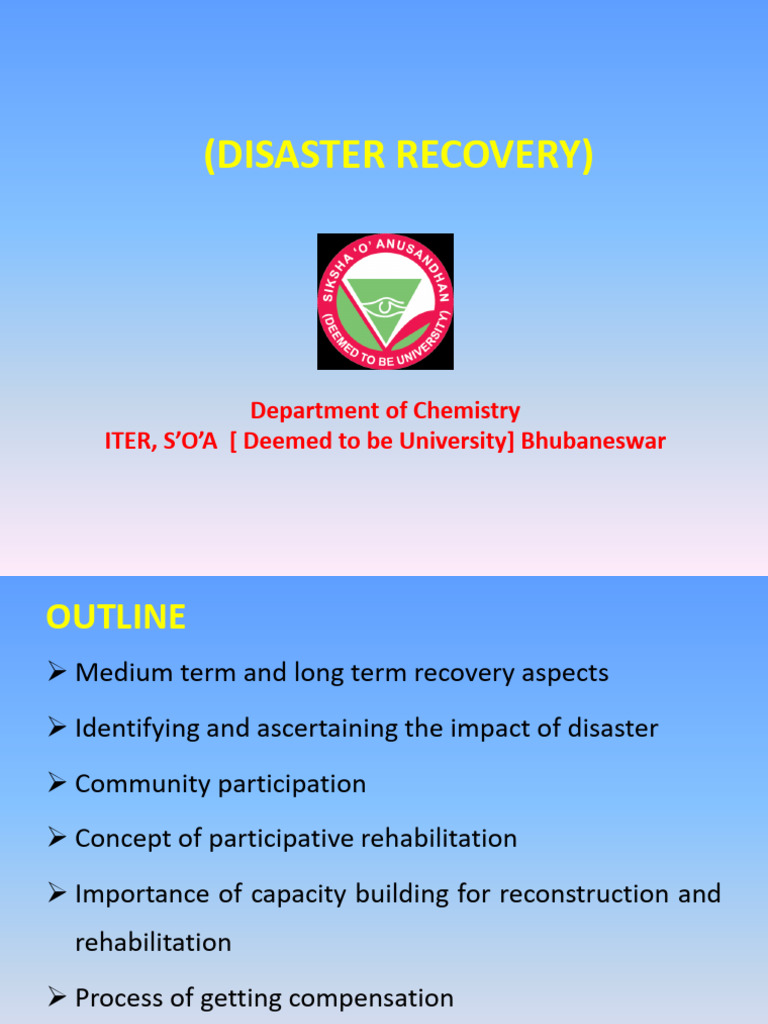 Chapter 6 - Disaster Recovery (Repaired) | PDF | Insurance | Natural ...