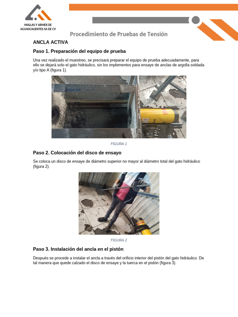 Procedimiento de Prueba de Ancla Activa (Documento No Oficial) | PDF