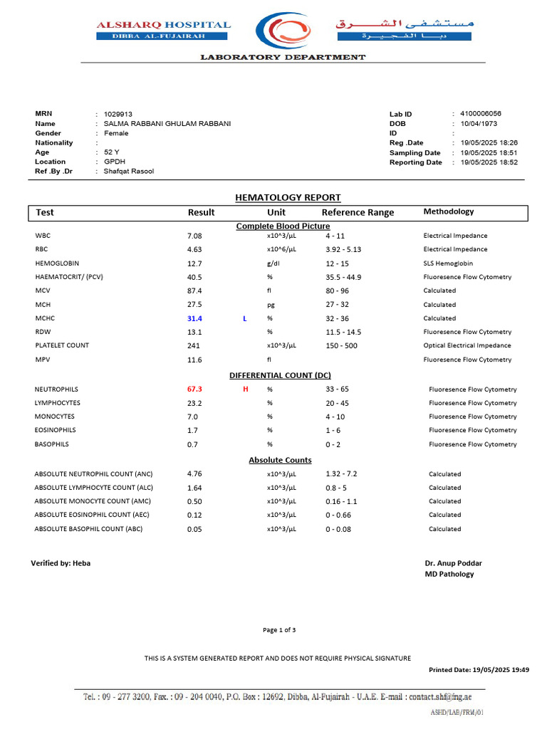 SALMA RABB 208d | PDF | Hematology | Blood