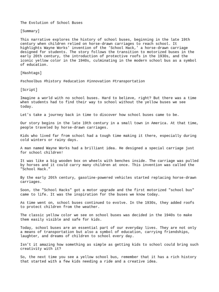 The Evolution of School Buses | PDF