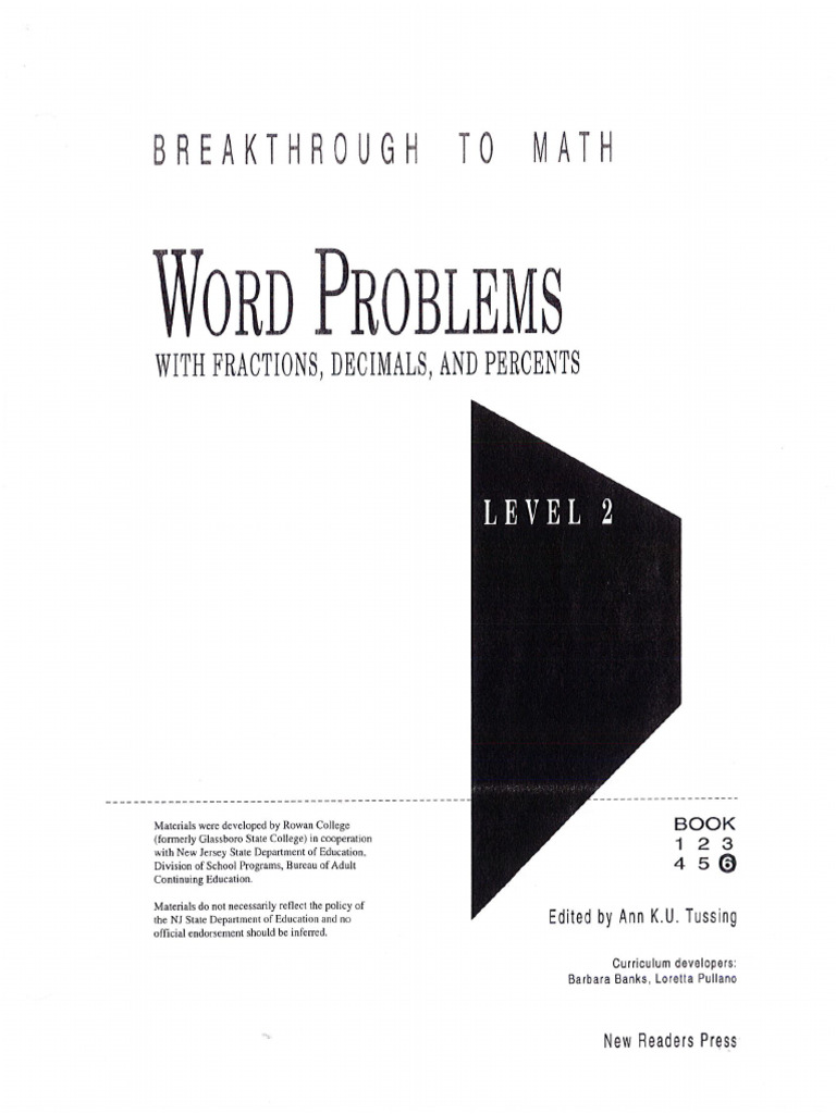 Word Problems (Fractions, Decimals, Percents) | PDF