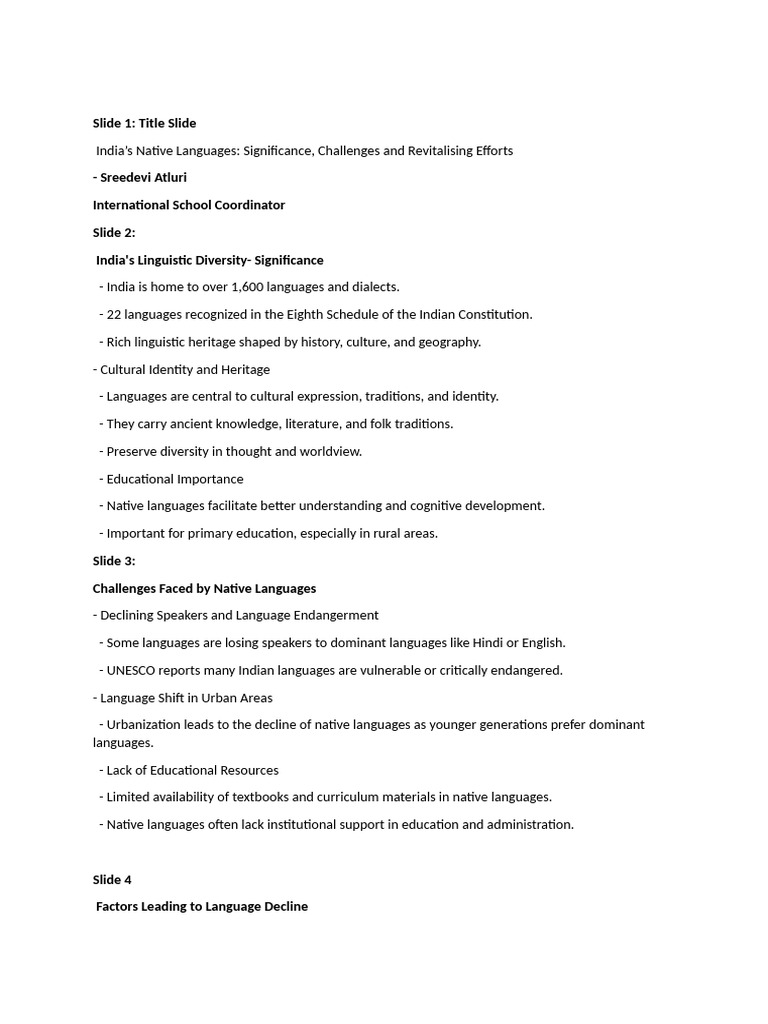 Native Language Content - For | PDF | Learning | Cultural Globalization