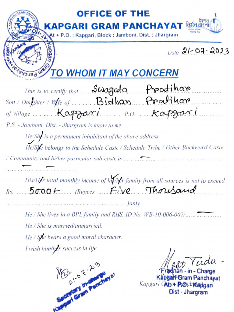 Swagata Pratihar Income | PDF