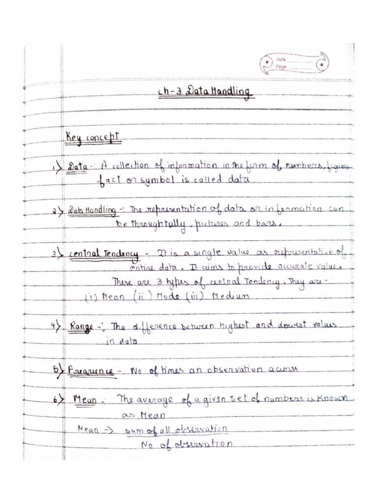 Maths Class 7 CH-3 Data Handling | PDF