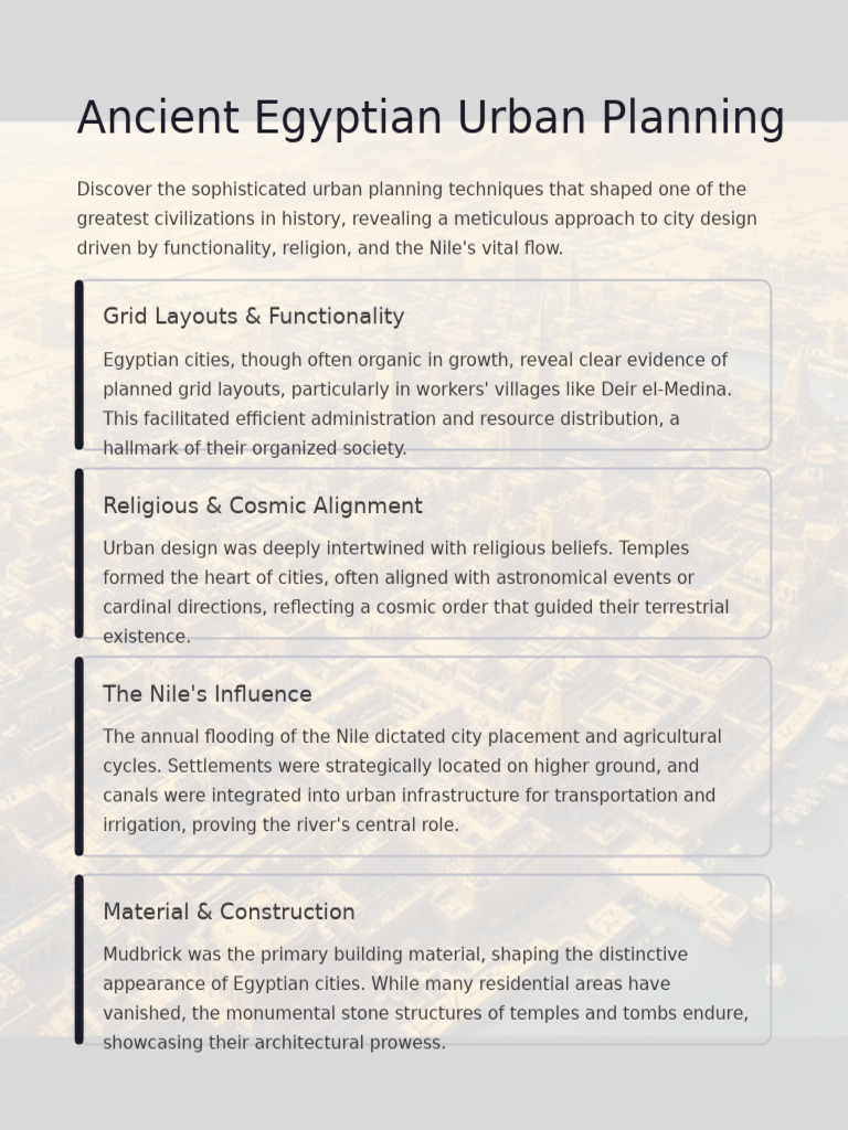 Ancient Egyptian Urban Planning | PDF