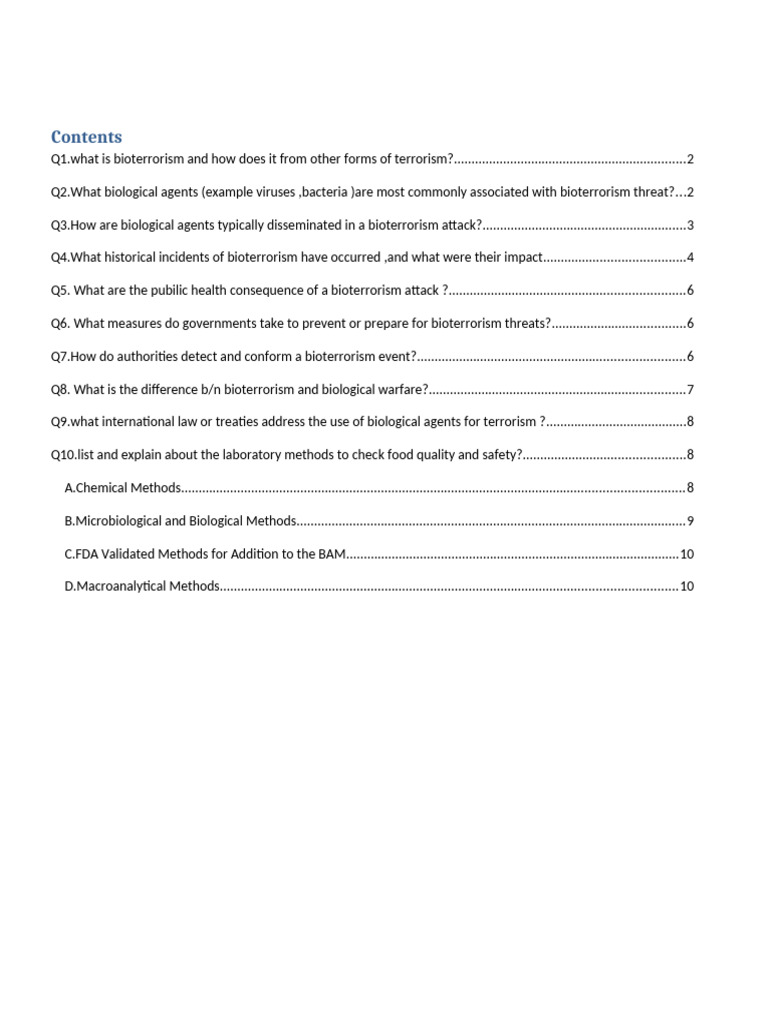 Understanding Bioterrorism Threats and Agents | PDF | Bioterrorism ...