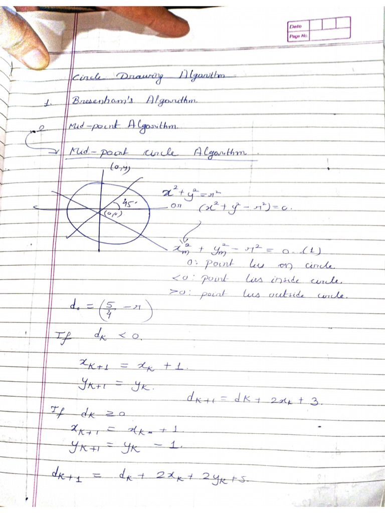 Circle Algorithm | PDF
