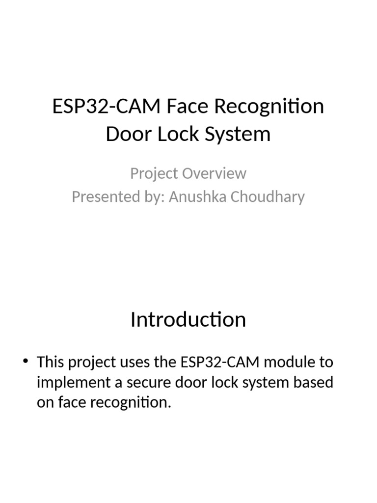 ESP32-CAM Face Recognition Door Lock System | PDF