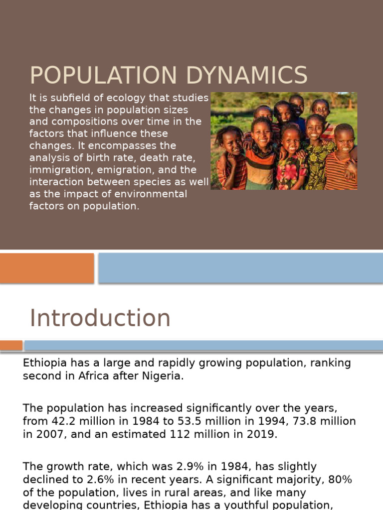 Ethiopia's Population Dynamics Overview | PDF | Total Fertility Rate ...