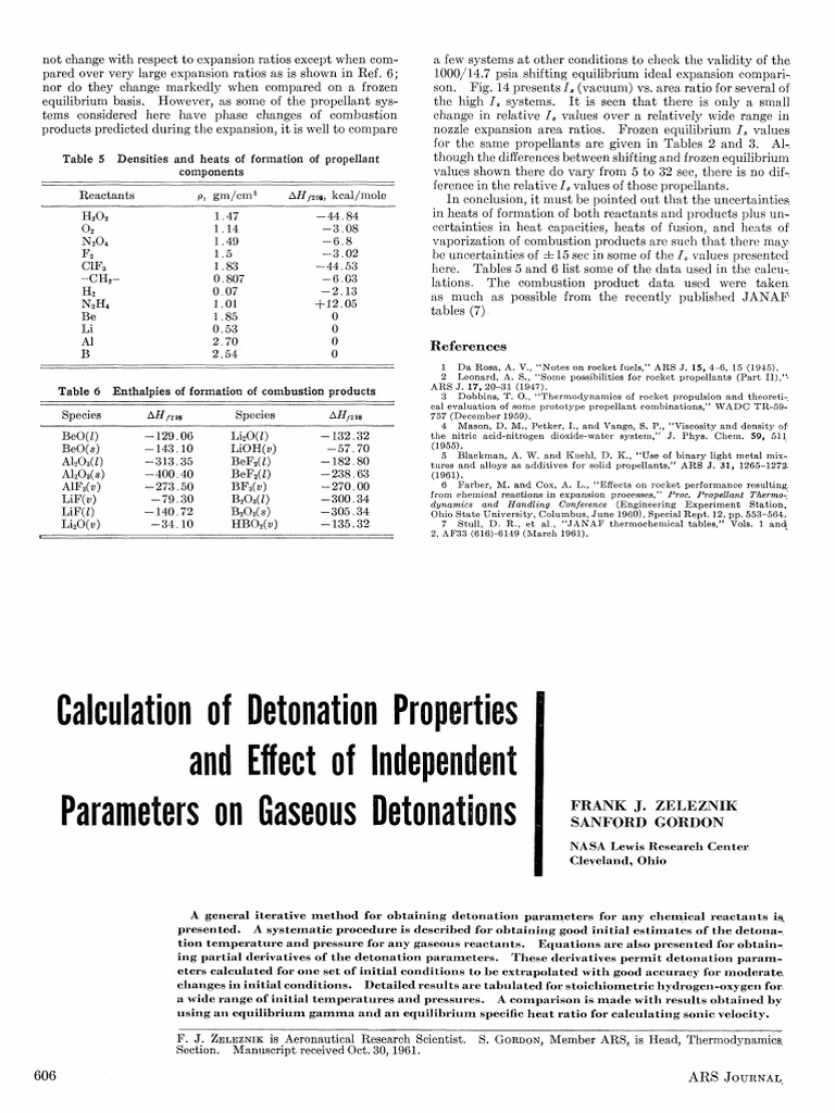 1961 - Zeleznik1961 - Calculation of Detonation Properties and Effect ...