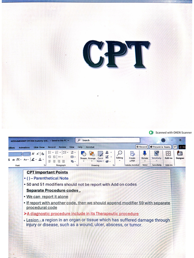 CPT Integumentary | PDF