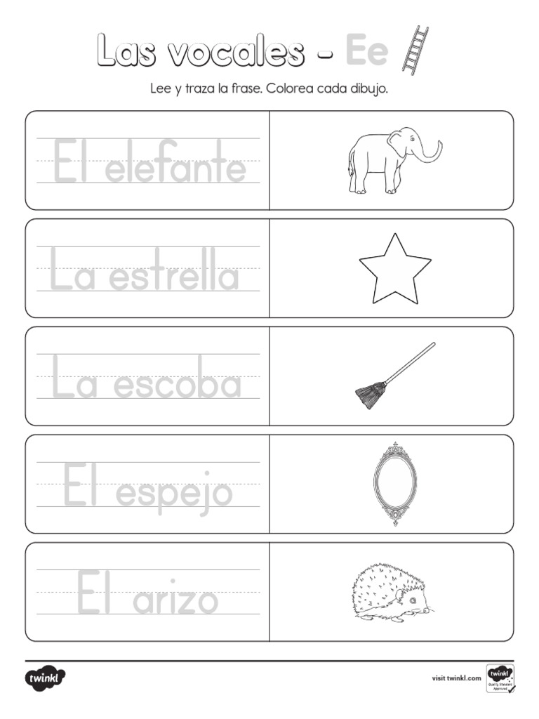 Actividad - Las Vocales - E | PDF