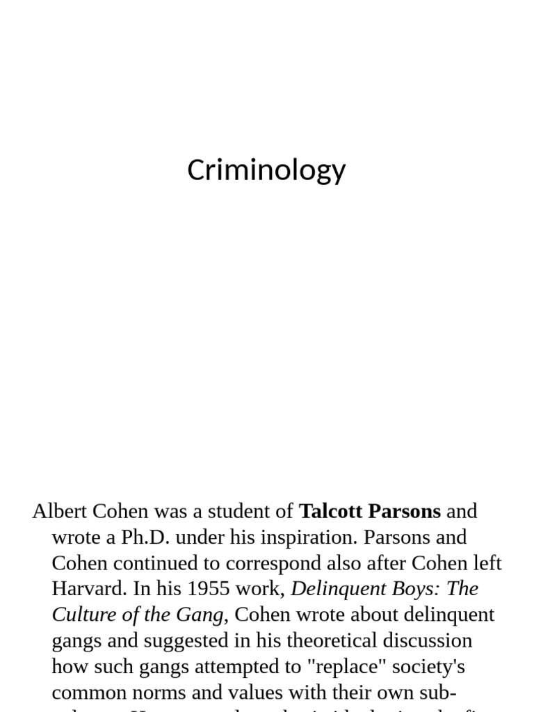 Criminology PPT L10 | PDF