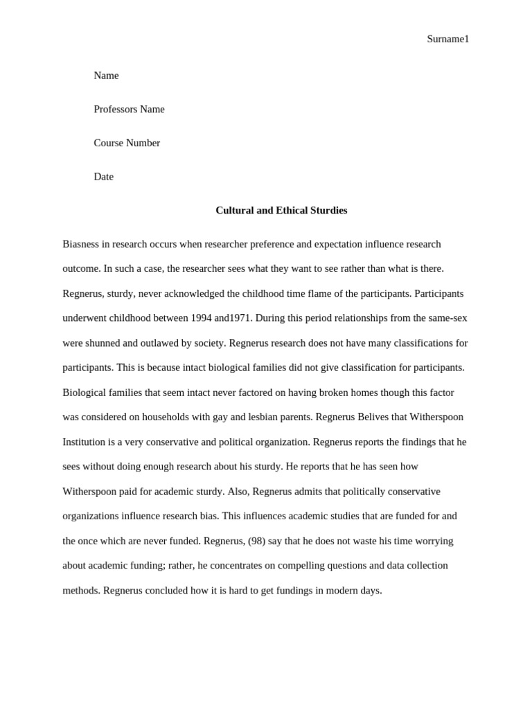 Cultural and Ethical Sturdies | PDF | Bias | Sampling (Statistics)
