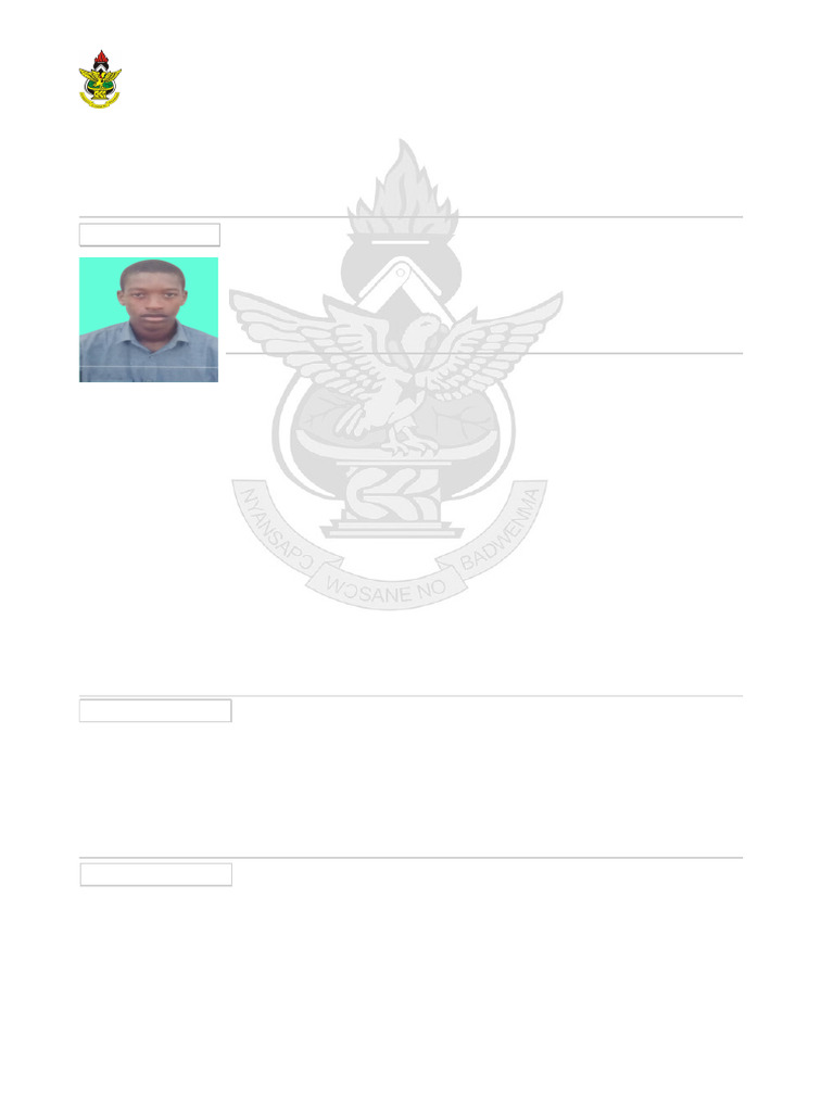 Knust Online Admissions-Applicant Id - 21843078 | PDF | University And ...