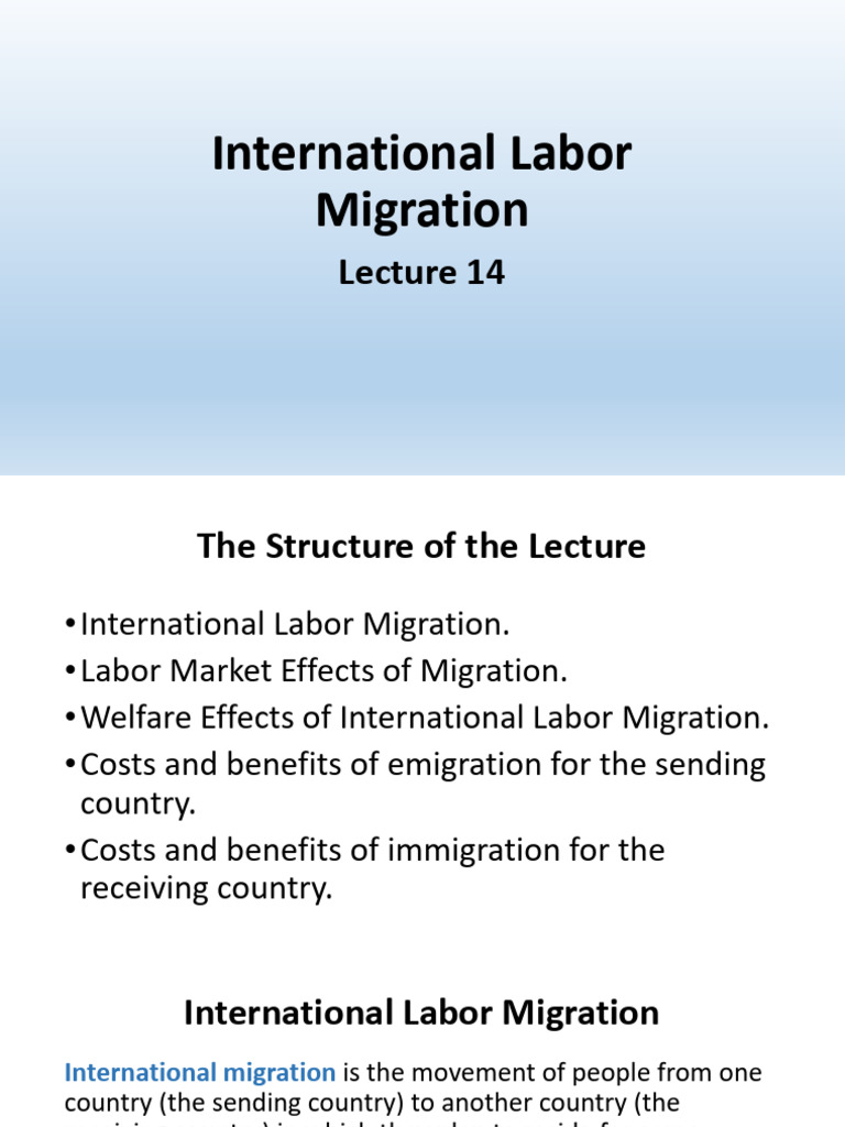 International Labor Migration | PDF | Immigration | Human Migration