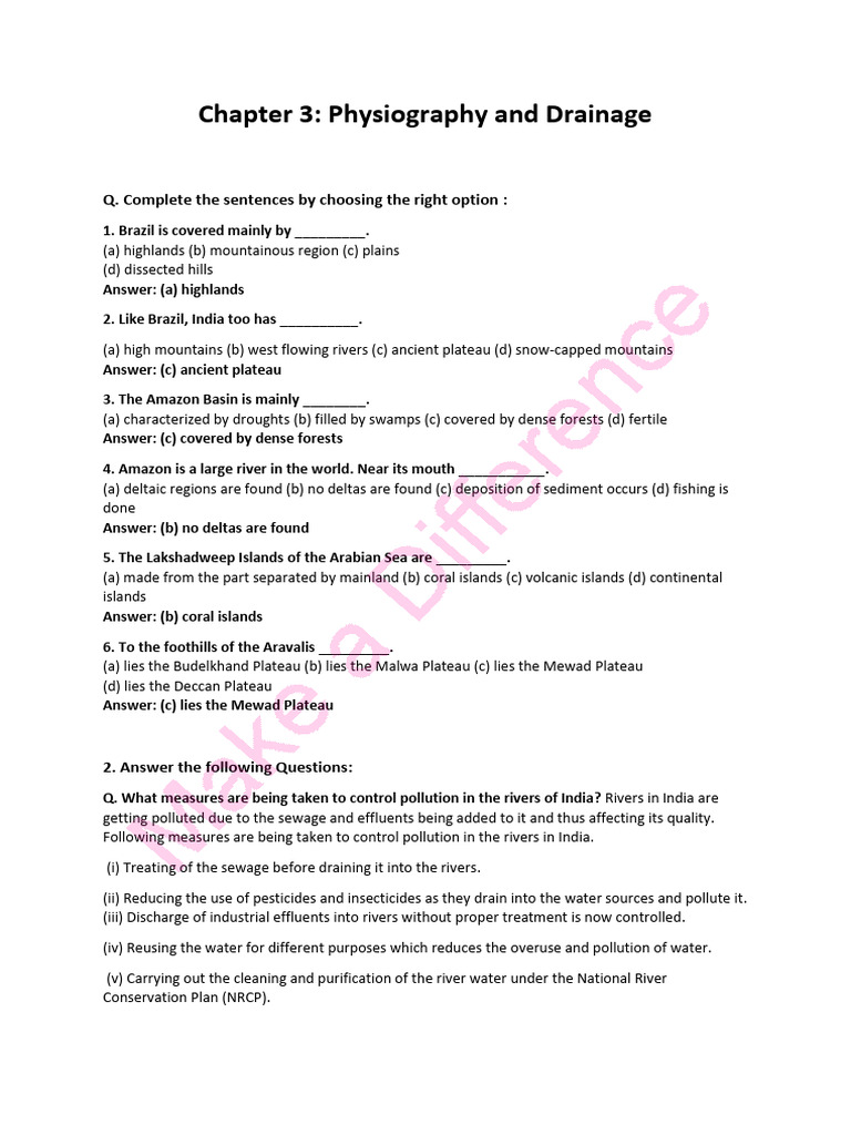 Physiography and Drainage Notes | PDF | Amazon Rainforest | River Delta