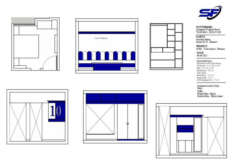 Kids Room Elevations | PDF