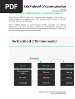 David Berlo (1960) SMCR Model of Communication | PDF | Communication ...