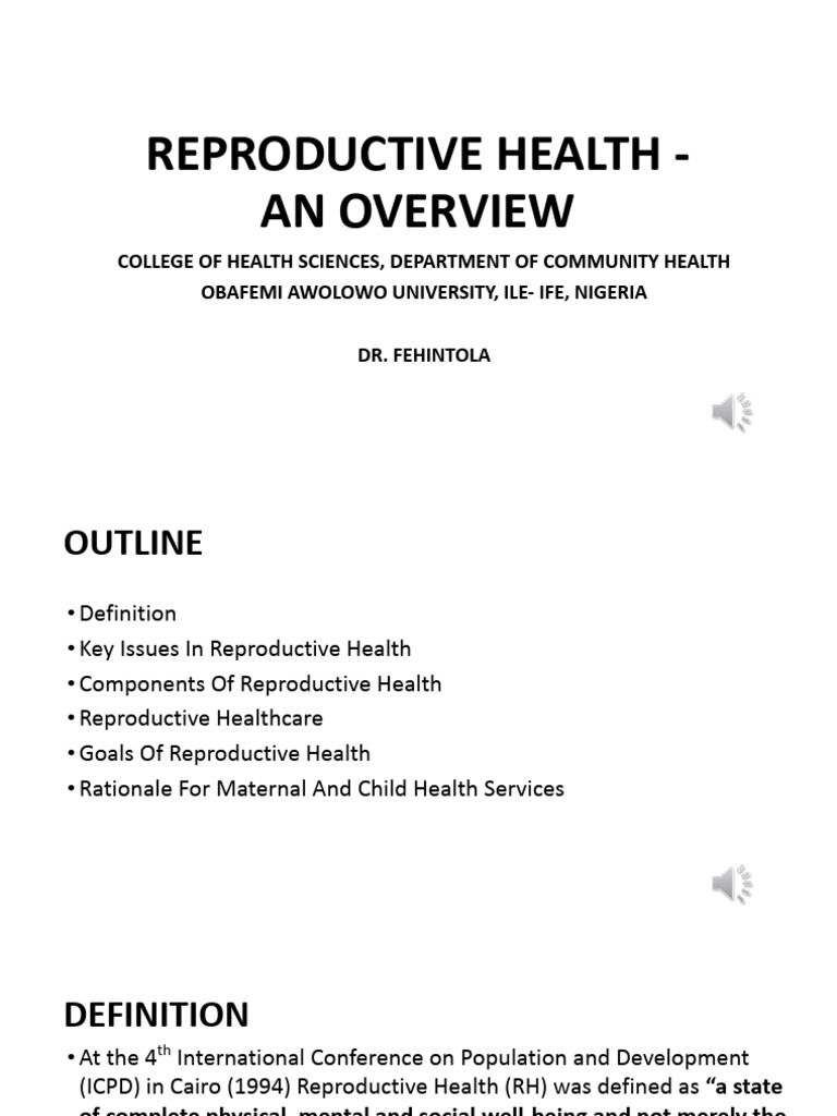 Lecture 8 - SEH 002 Reproductive Health Presentation | PDF | Sexually ...
