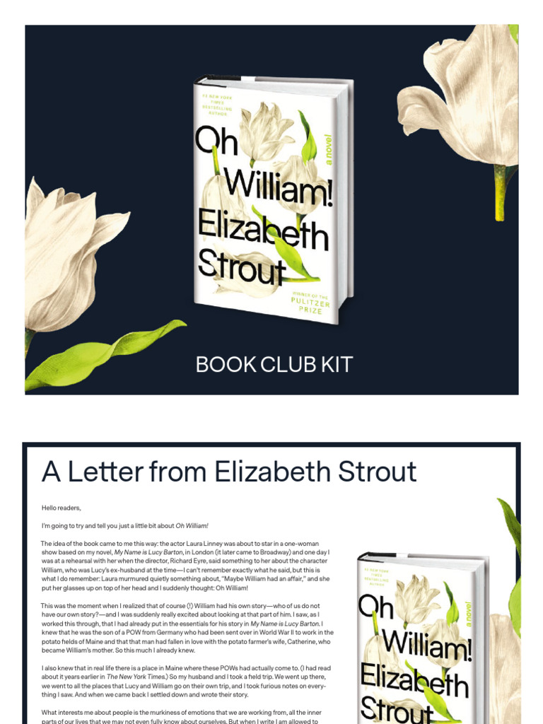 Oh William by Elizabeth Strout Book Club Kit | PDF