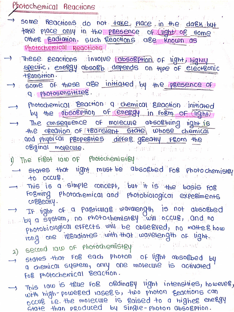 Photochemical Reaction | PDF