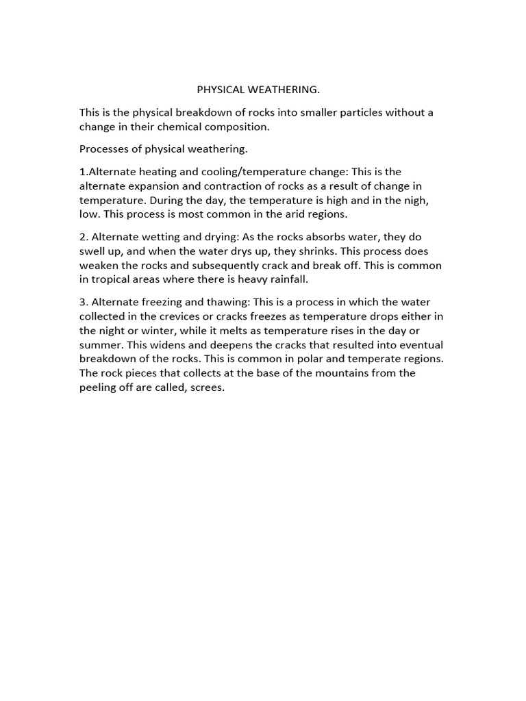 863 - Physical Weathering | PDF