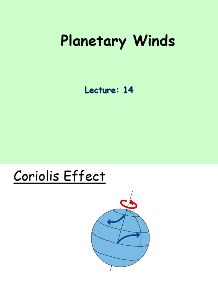 Lec-14. Planetary Winds Systems | PDF | Wound | Atmosphere Of Earth