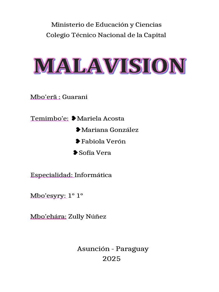 Leyenda de Mala Visión en Guaraní | PDF