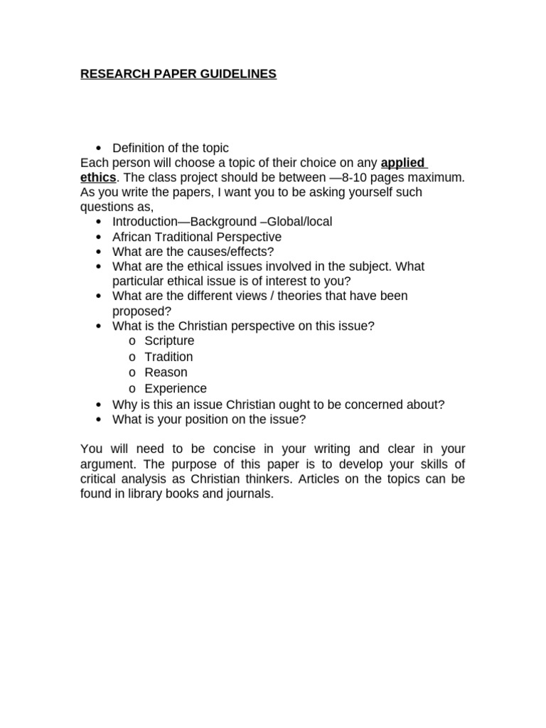 Research Paper Guidelines Final - April 2023 | PDF | Argument | Note ...
