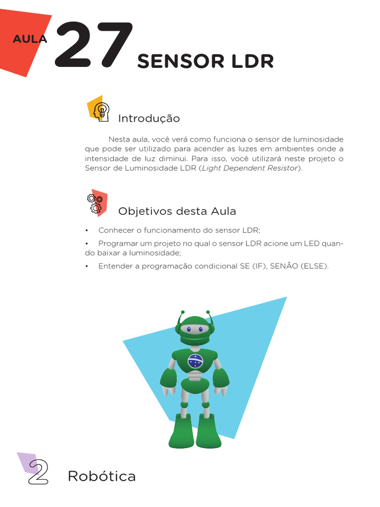 Aula 27 Sensor Ldr | PDF | Arduino | Engenharia Elétrica