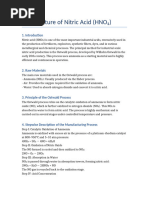 Nitric Acid Production via Ostwald Process | PDF | Nitric Acid | Ammonia