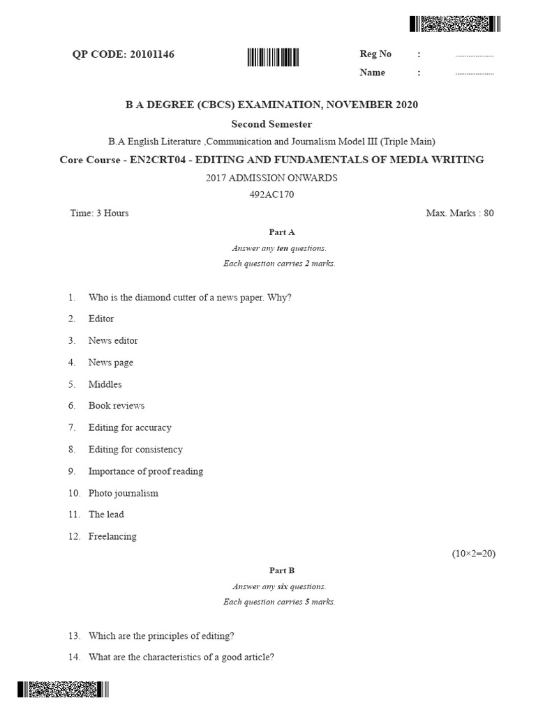 Editing Fundamentals for Media Writing | PDF | Editing | Journalism