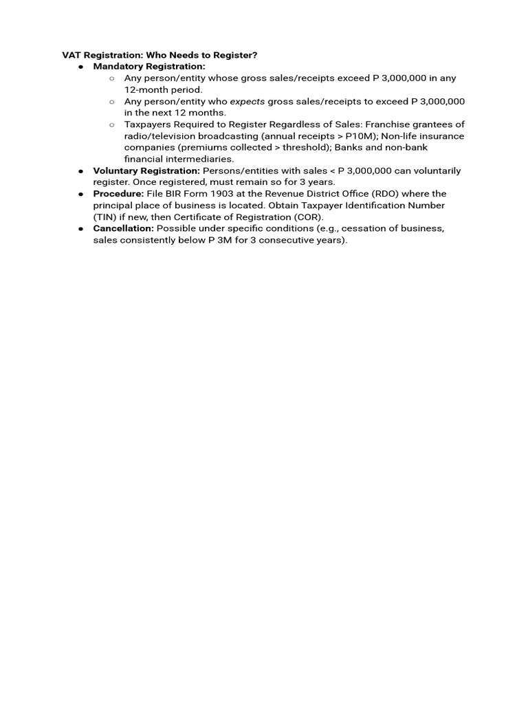 VAT Registration | PDF