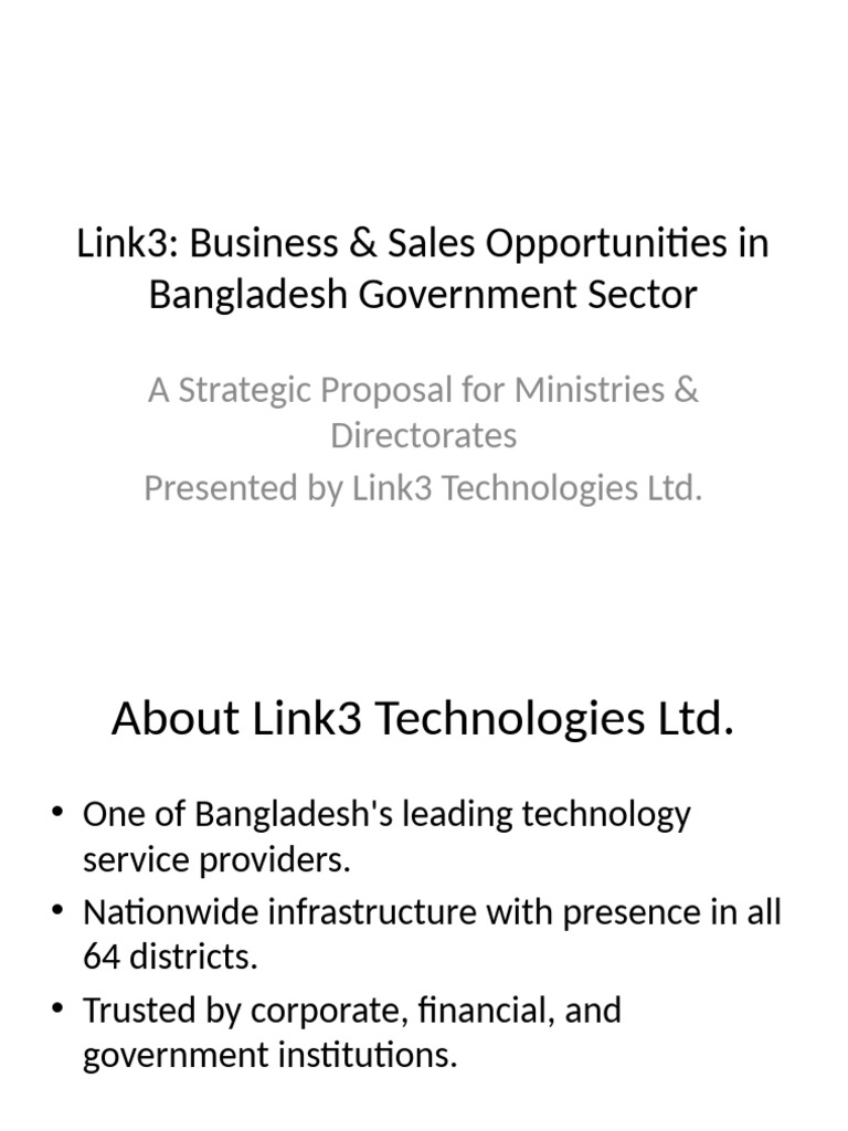 Link3 Presentation Updated With Challenges | PDF | Internet Service Provider | Internet