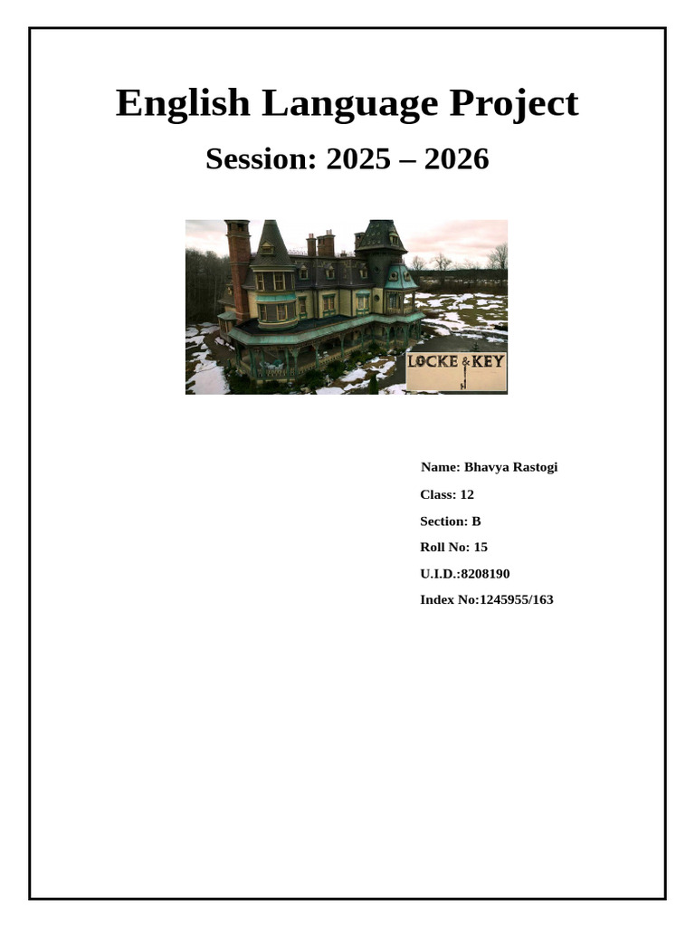 English Language Project | PDF