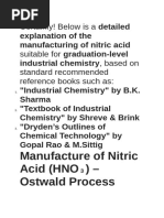 Ostwald Process for Nitric Acid | PDF | Nitric Acid | Ammonia