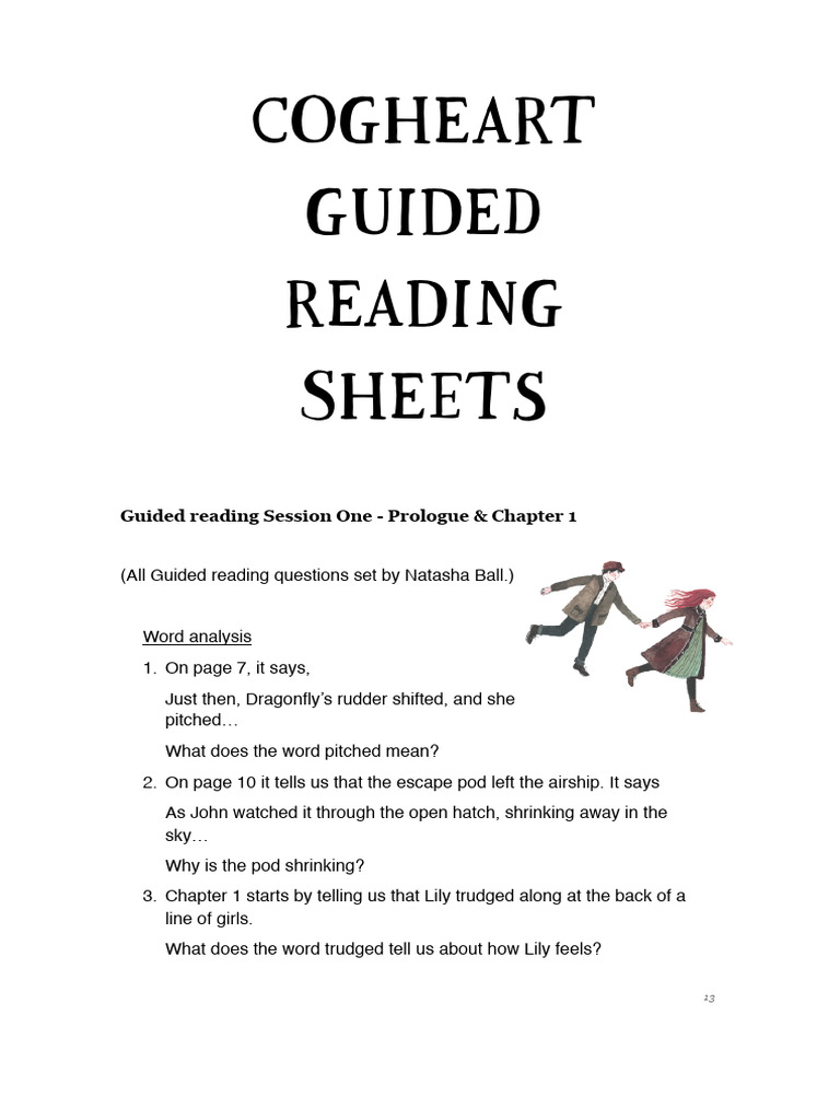 Cogheart Guided Reading Sheets | PDF
