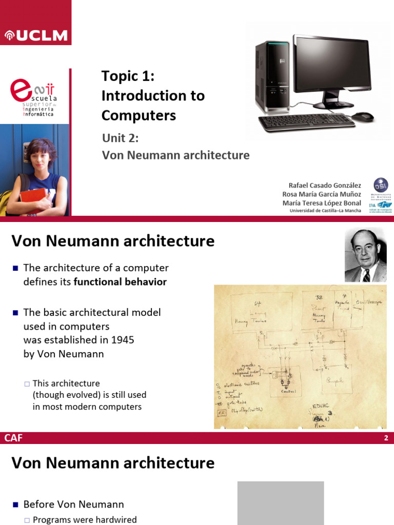 T1U2 Von Neumann Architecture-2 | PDF | Random Access Memory | Byte