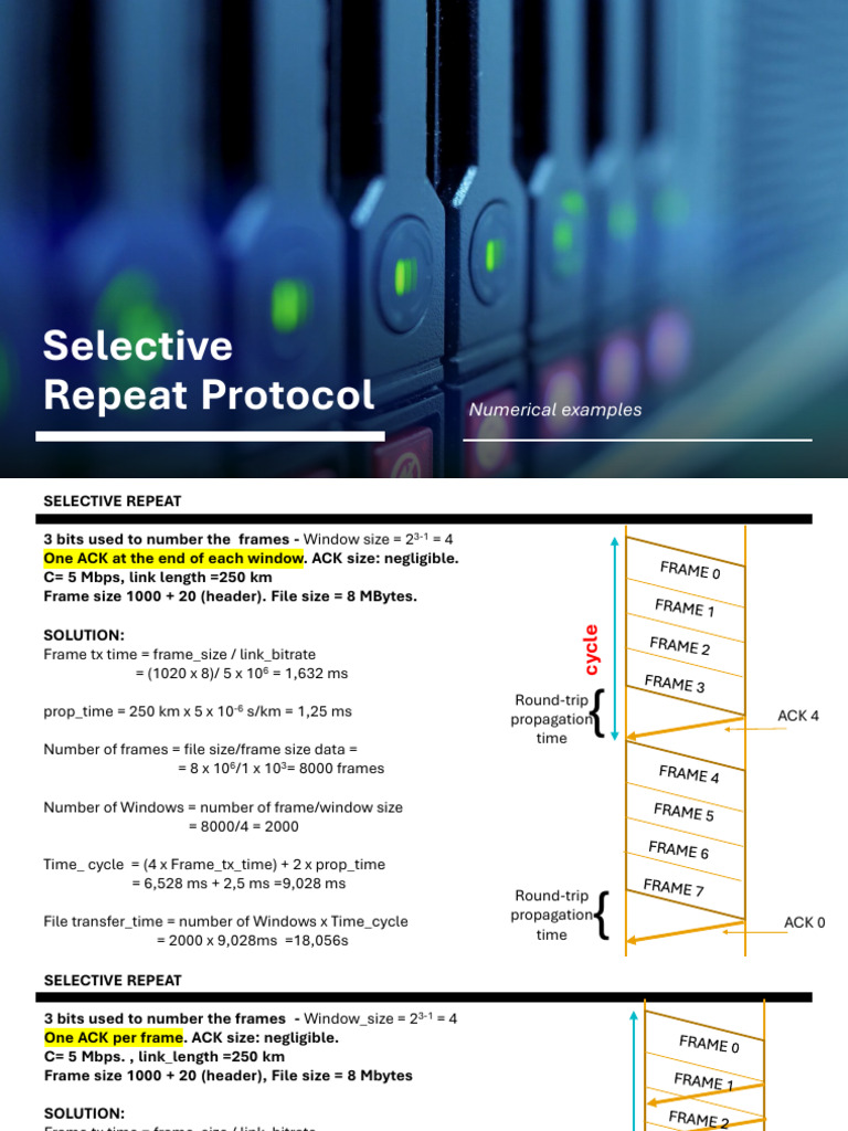 10, Selective Repeat Protocol | PDF | Transmission Control Protocol | Telecommunications