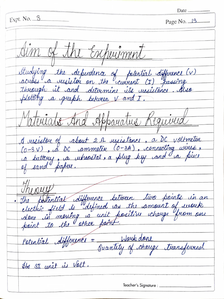 Class X Phy Practical Part 2 | PDF