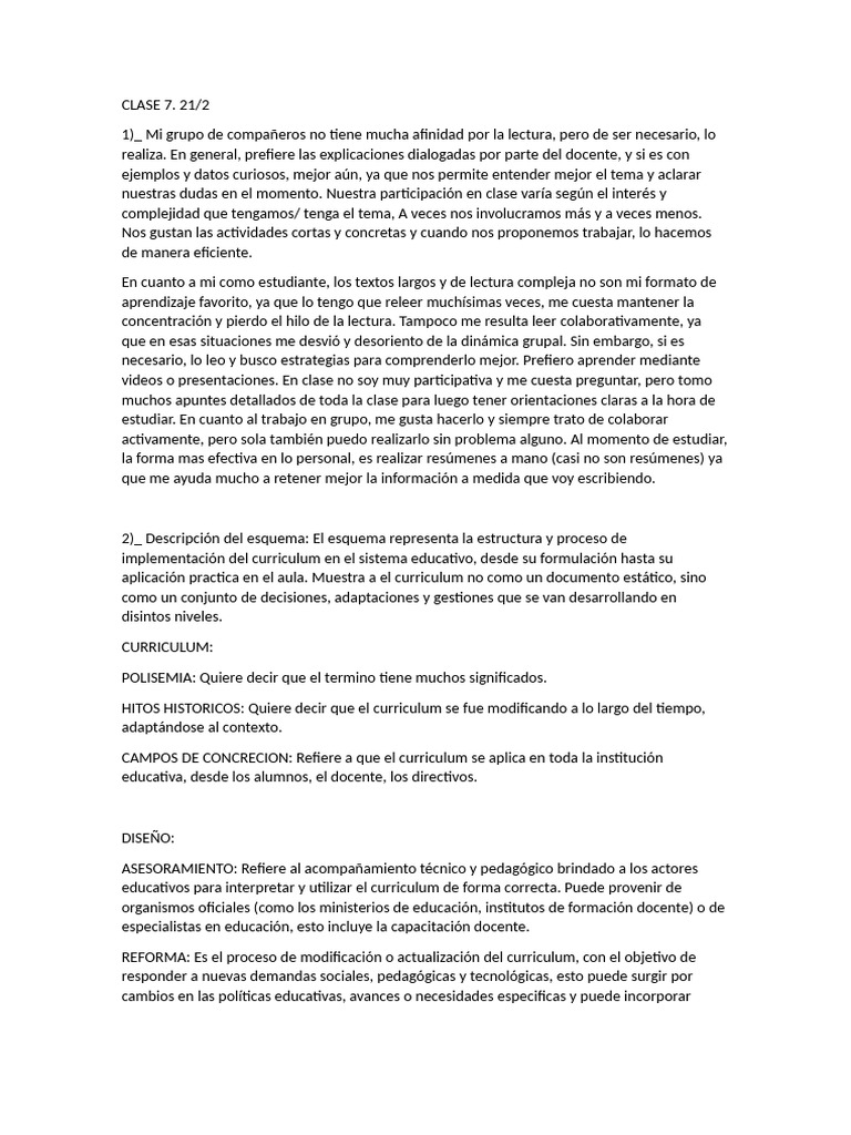 Clase 7. Lara Escobar. | PDF | Plan de estudios | Enseñando