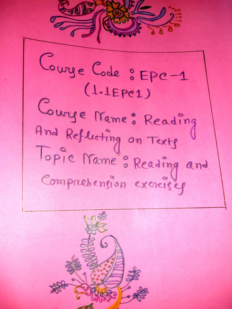 EPC1 (E) Comprehension Exercises | PDF