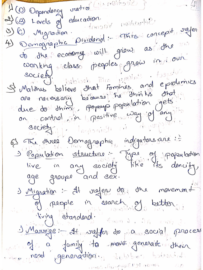 Sociology Test 1 Solution Udya Humanities Class 11th | PDF